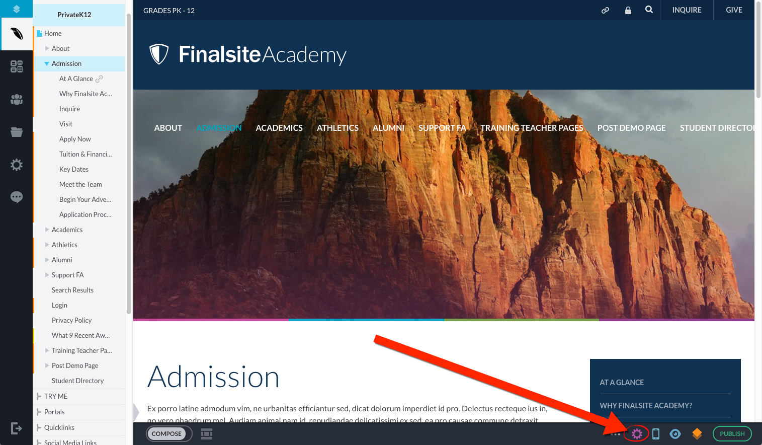 Password protect a site page – Finalsite Support