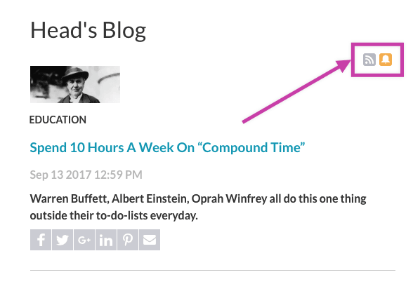 Enable RSS feeds and subscriptions in Posts – Finalsite Support