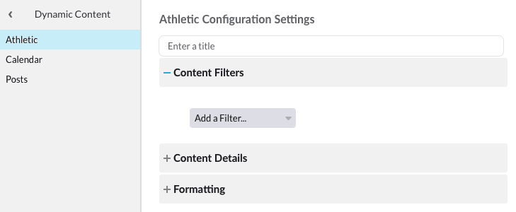 Connect dynamic content into Messages from Athletics Manager – Finalsite Support