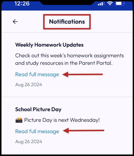 New Mobile App for school leaders: Send notifications to mobile app users from Messages ...